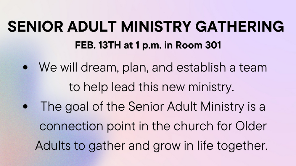 Senior Adult Ministries Gathering