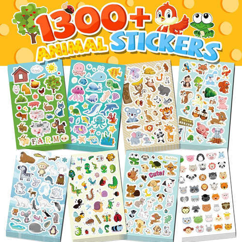 Animal Stickers Assortment Set, 5 Sheets | Busy Minds Ed