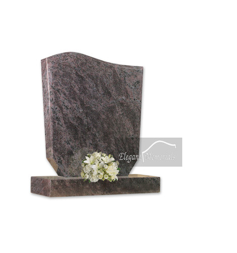 The Wave Granite Headstone Bahama Blue | Elegant Memorials