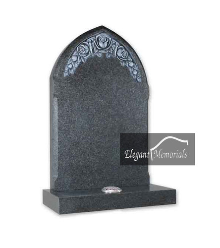 Gothic Granite Headstone Grey | Elegant Memorials
