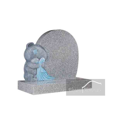 Henry Bear Granite Headstone South Arctic Grey | Elegant Memorials