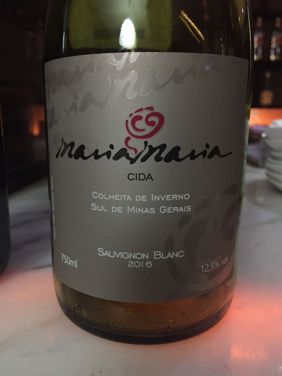 MARIA MARIA CIDA SAUVIGNON BLANC 2016 – SUL DE MINAS GERAIS - BRASIL