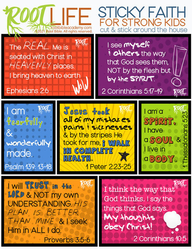Sticky Faith for Strong Kids - Declaration Scriptures | Root Bible