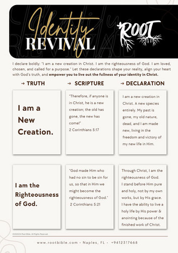 Identity Declaration Sheets (6 paged PDF) | Root Bible