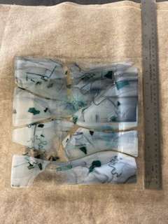 10" Streaky Black White Grey Kintsugi | My Rococo Twist