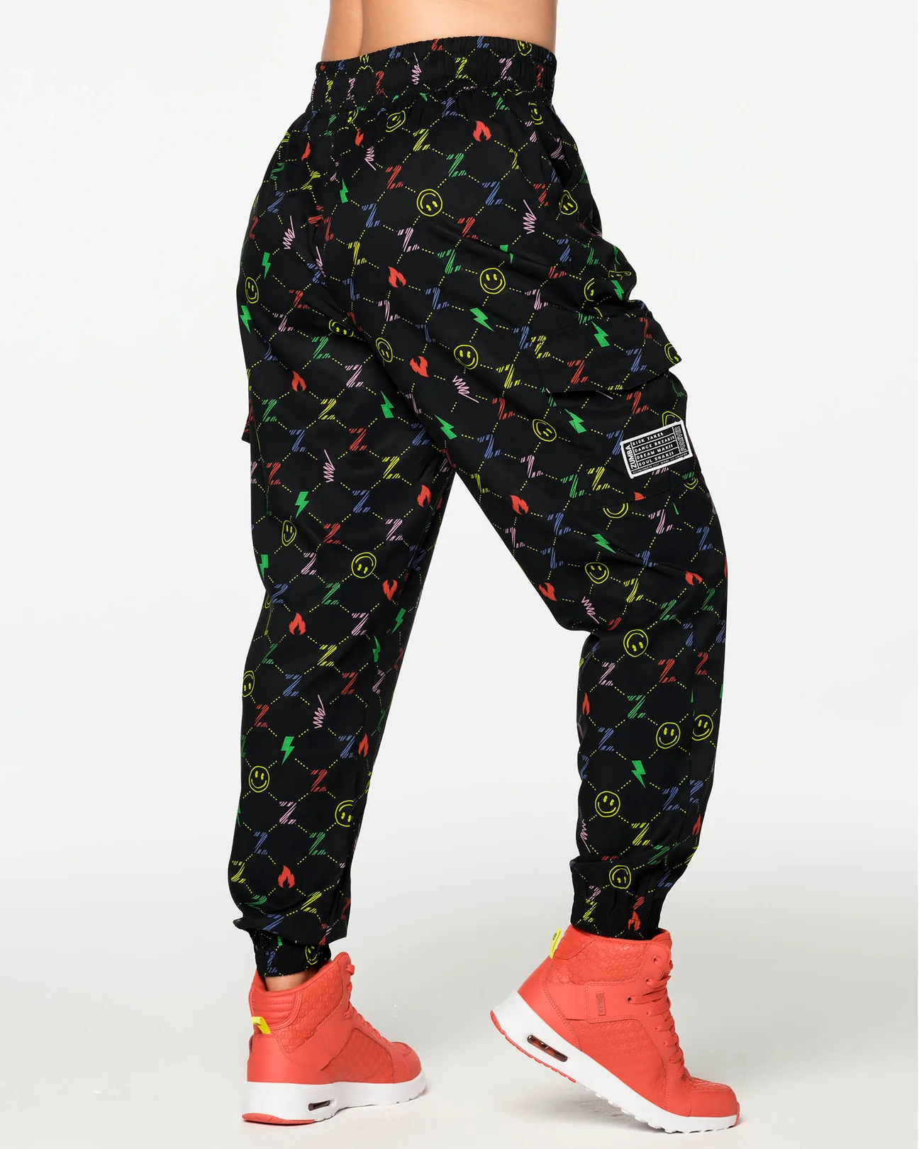 Zumba Fun And Happy High Waisted Track Pants | Z Fit Dance Fitness