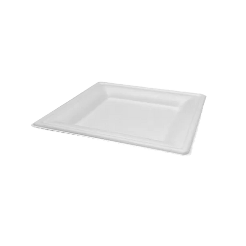 Sugarcane Square Plates - 10" (600pcs/ctn) | Zenpacks