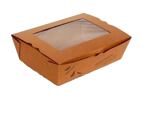 PLA Coated Window Lunch Boxes - Large (200pcs/ctn) | Zenpacks