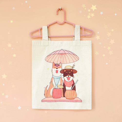 Totebag Perritos playeros | Nataconlimon