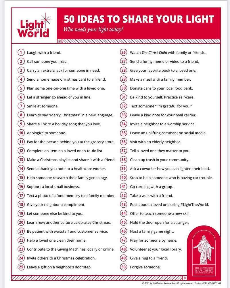 50 Ideas to Share Your Light