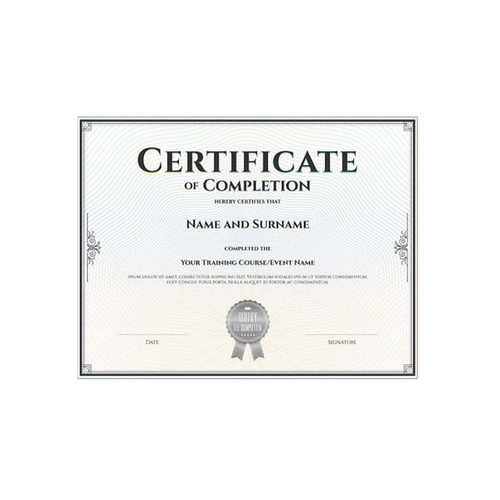 MAB Certificate of Completion | LA Fire Card