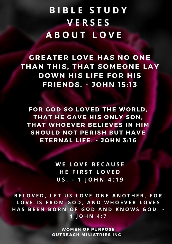 Inspirational Bible Study Verses About Love