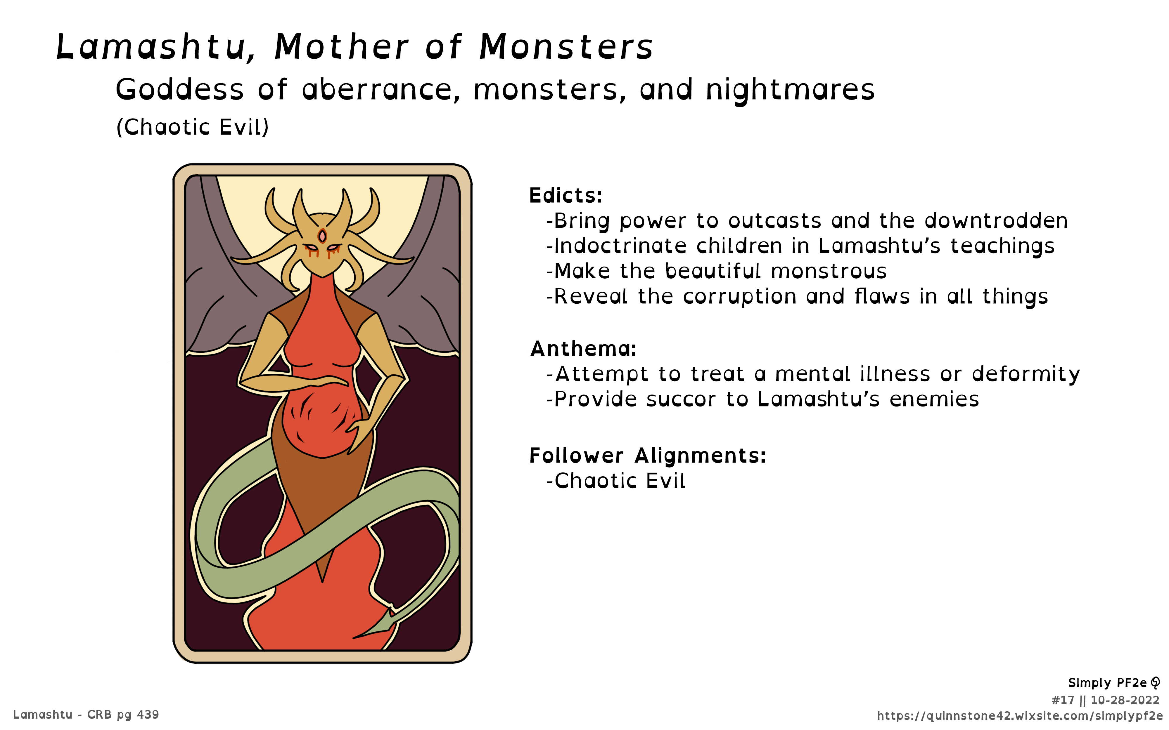 Lamashtu, Mother of Monsters | Simply PF2e