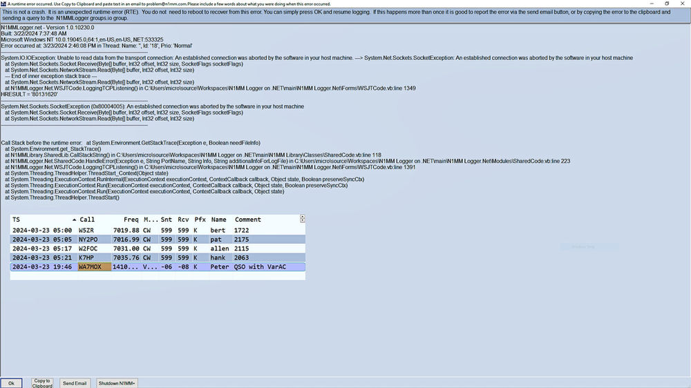 Logging to N1MM+ | VarAC