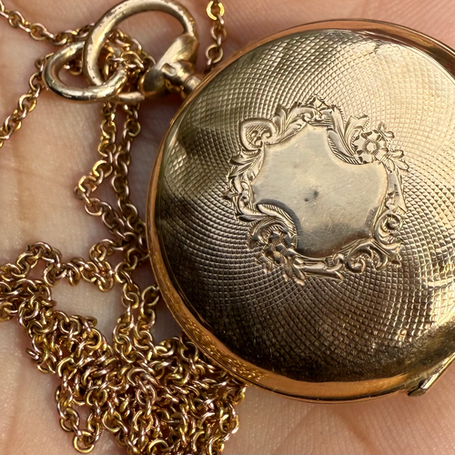 Antique pocket watch conversion locket and chain | FHK Diamond Co.