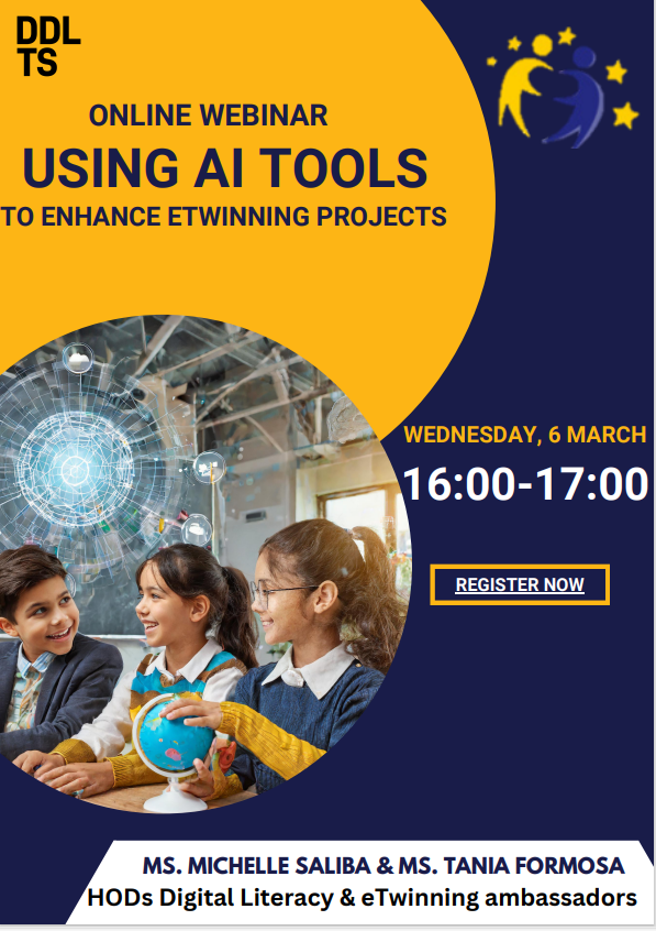 Watch out....the next eTwinning webinar is next week.....book your place now