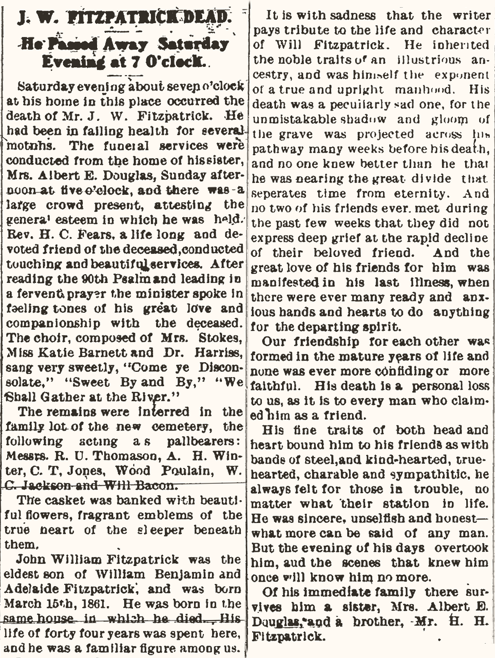 John William "Will" Fitzpatrick