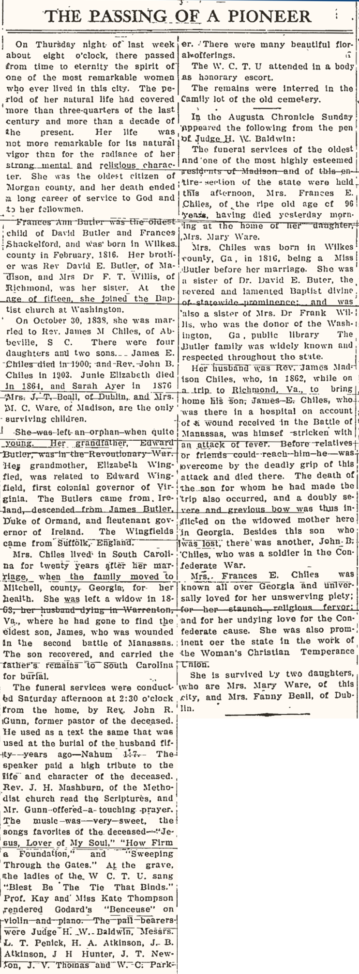 Frances Ann Butler Chiles