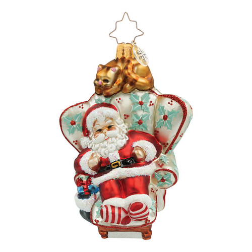 Christopher Radko Cat Nap Santa 1022819 | LetitSnowandSparkle