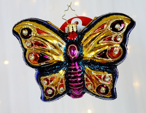 Christopher Radko Wings of Gold Butterfly 1021159 Christmas Ornament ...