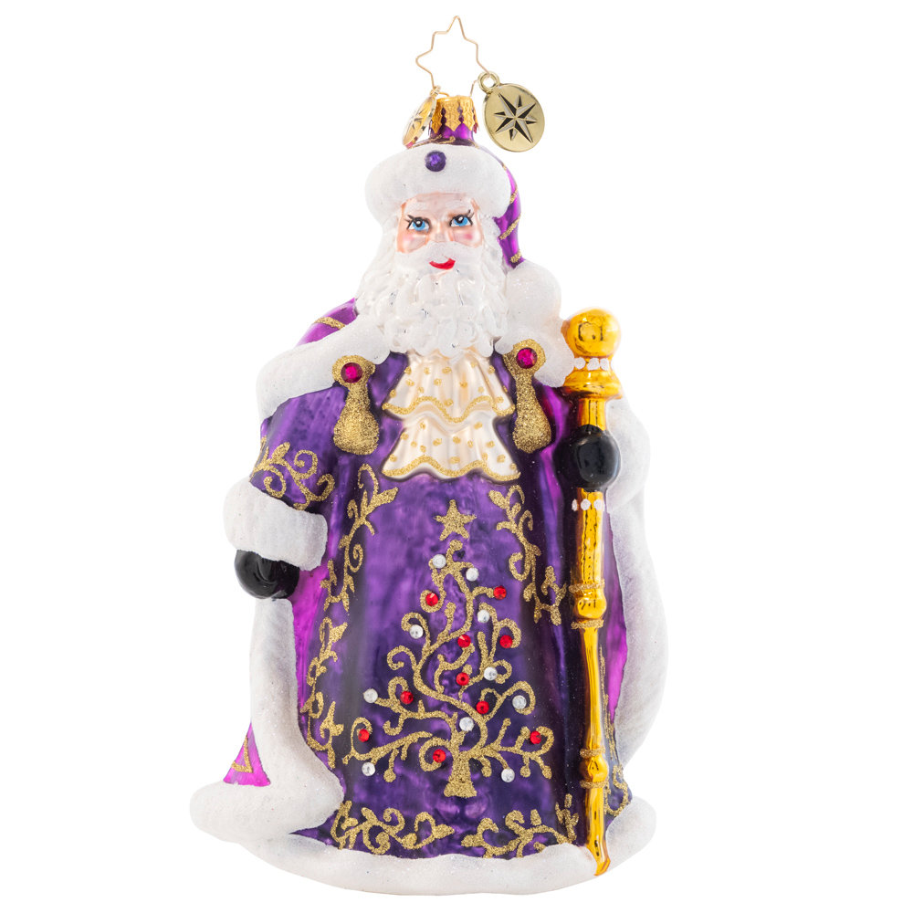 Christopher Radko A Vision in Purple Santa 1021658 Christmas Ornament
