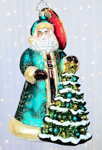 Christopher Radko Santa's Tinsel Touch 1021911 | LetitSnowandSparkle