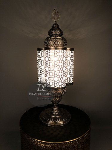 Bronze Middle Eastern Table Lamp | Turkish Lights | Istanbul Lamps