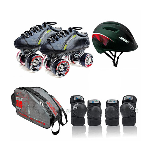 Jaspo Hyper-X Combo: Shoe Skate + Knee & Elbow Guards + Helmet + Bag ...