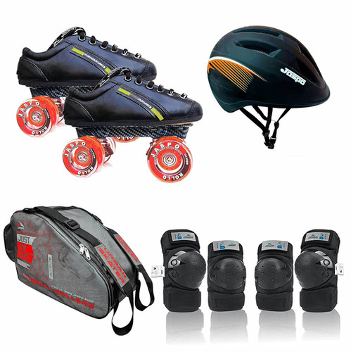 Jaspo Hyper-X Combo Shoe Skate + Knee & Elbow Guards + Helmet +Bag ...
