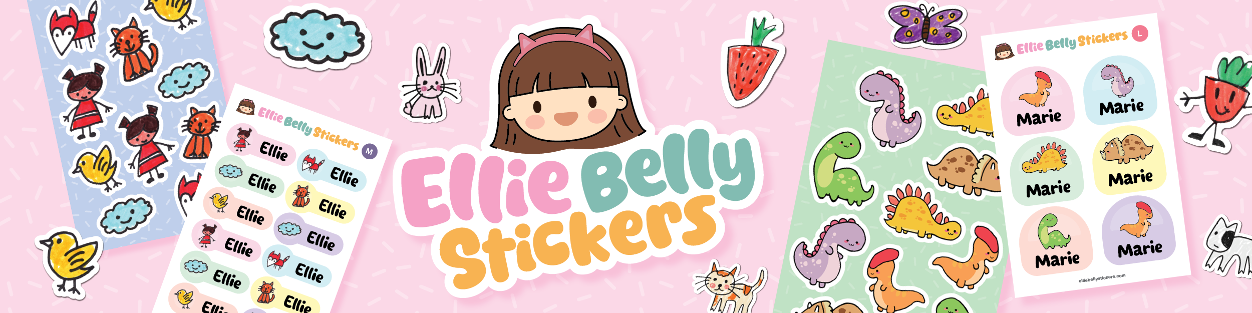 Ellie Belly Stickers | Online Custom Sticker Shop