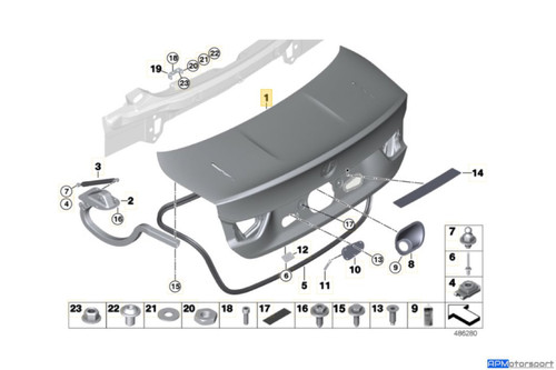 BMW M4 GT4 Trunk Boot - For Wing Mounting | APMOTORSPORT