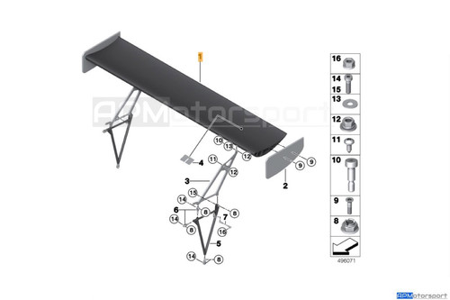 BMW M6 GT3 Rear Wing with Gurney | APMOTORSPORT