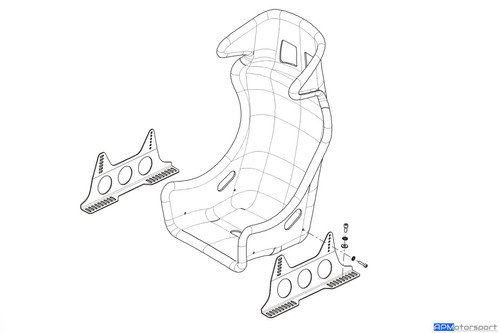 APM Race Seat Mounts - Clio 3 RS/ 4 RS/ Megane 2 RS | APMOTORSPORT