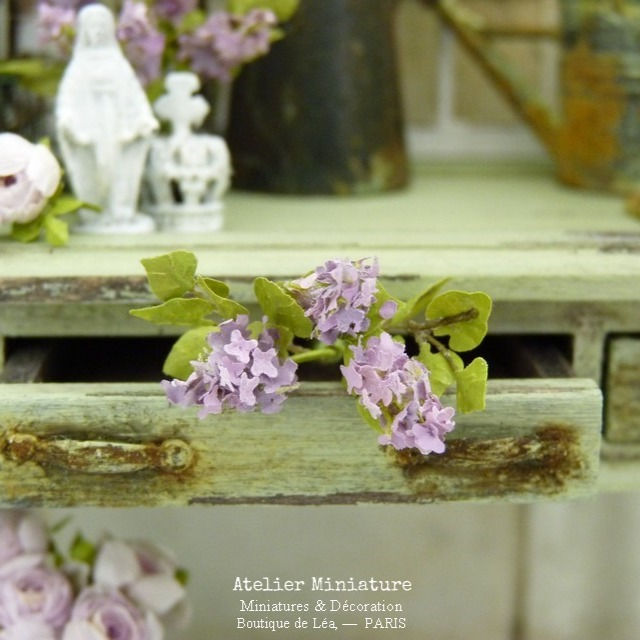 Lilas Rose-Parme Miniature, Fleurs en Papier, 100% fait main | ATELIER ...