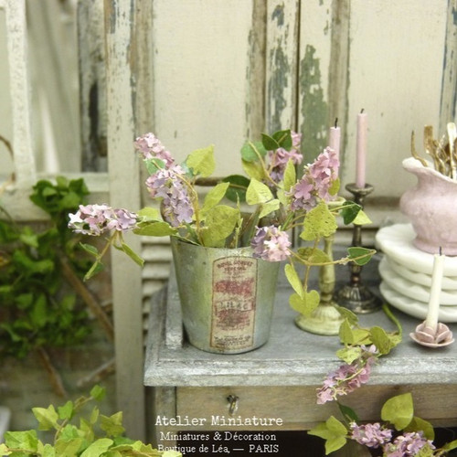 Seau de Lilas Miniature, Fleurs en Papier, 100% fait main | ATELIER ...