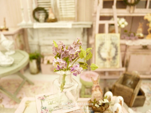 Lilas Rose-Parme Miniature, Fleurs en Papier, 100% fait main | ATELIER ...