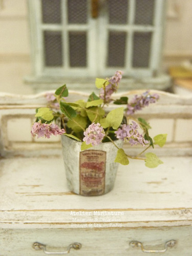 Seau de Lilas Miniature, Fleurs en Papier, 100% fait main | ATELIER ...