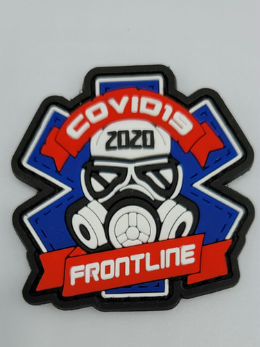 2"x2" COVID-19 2020 FRONTLINE Patch | Sgt Fire Bags, LLC