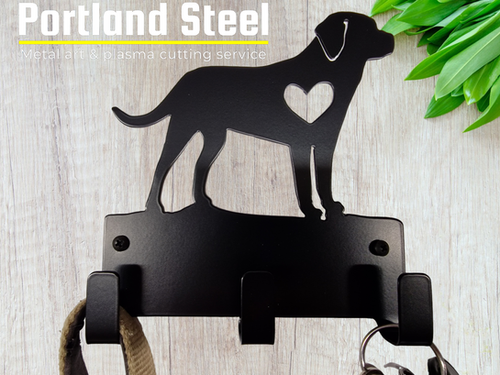 Labrador dog, Lead holder, Key holder, Coat hook | Portland Steel