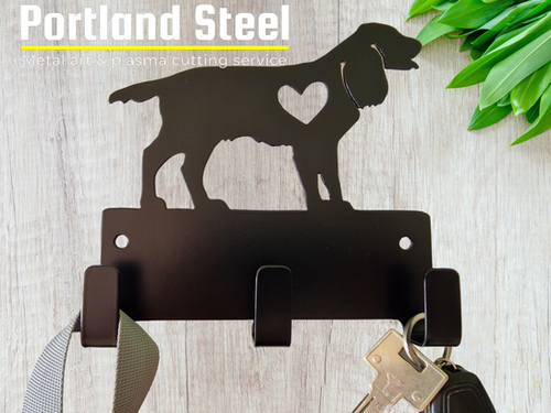 Springer Spaniel dog, Lead holder, Key holder, Coat hook | Portland Steel