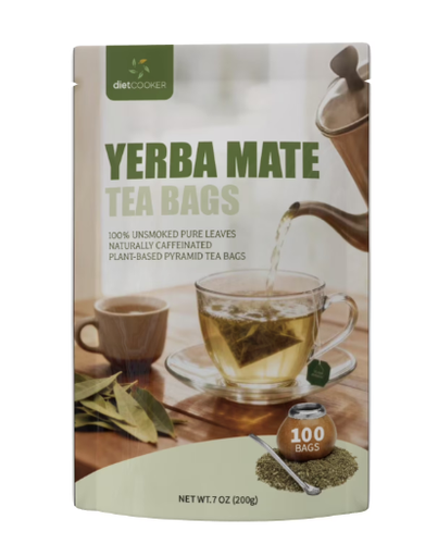 DIET COOKER Premium Organic Yerba Mate Tea Bags –100 Count Natural ...