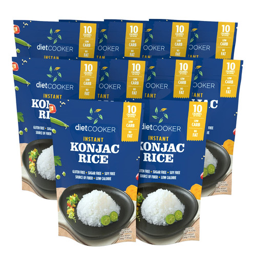 DIET COOKER Konjac Rice 10 Pack Inside, Keto & Vegan Friendly, 9.52 oz ...