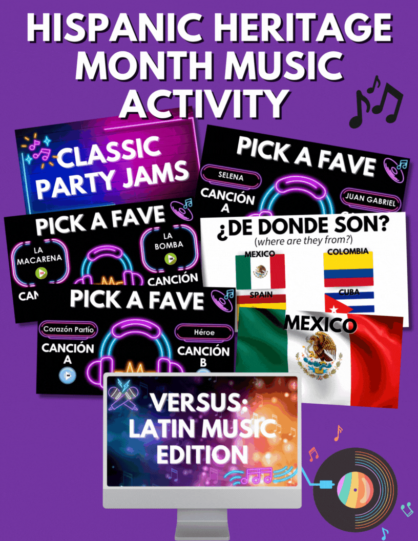 Hispanic Heritage Month Music Activity | Simply Ana P.