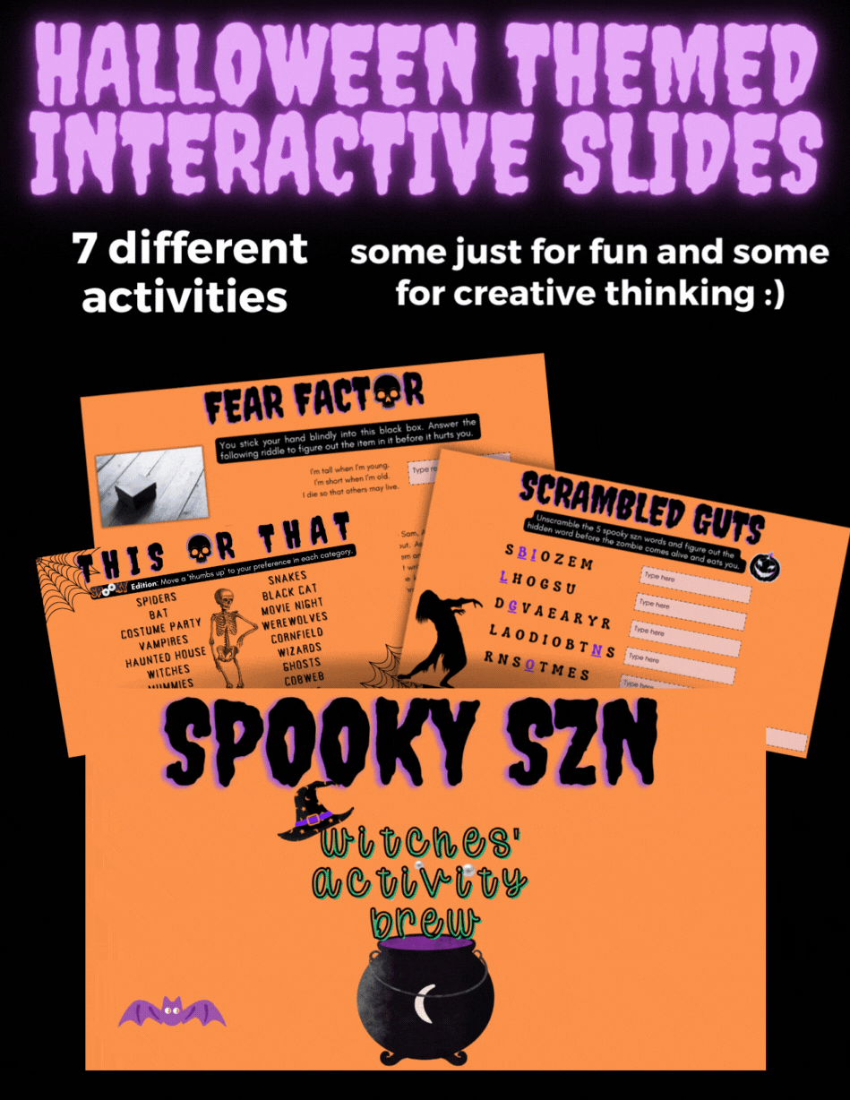 Halloween Themed Interactive Slides | Simply Ana P