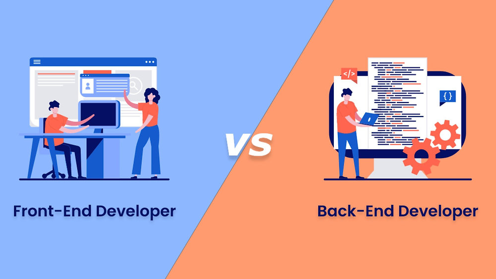What are the main differences between front-end & back-end development?