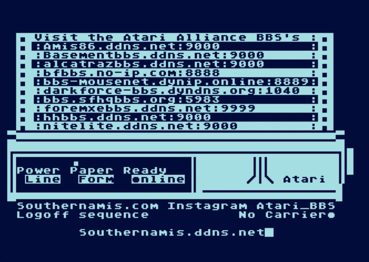 Atari BBS List | Atari BBS - Amis