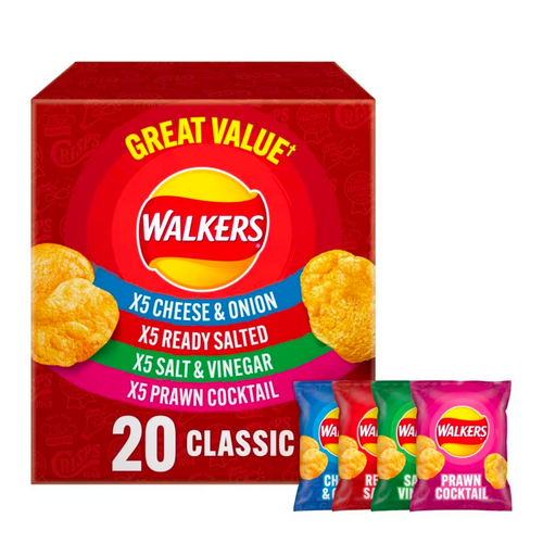 Walkers Classic Variety Multipack Crisps (20x25g) | Global Munch