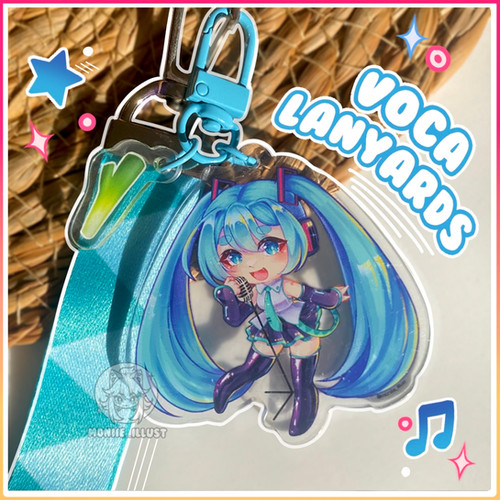 VOCALOID Mini Lanyard Keychain | Moniieillust