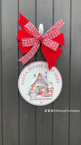 Personalised Santa sign | The foxy gift co