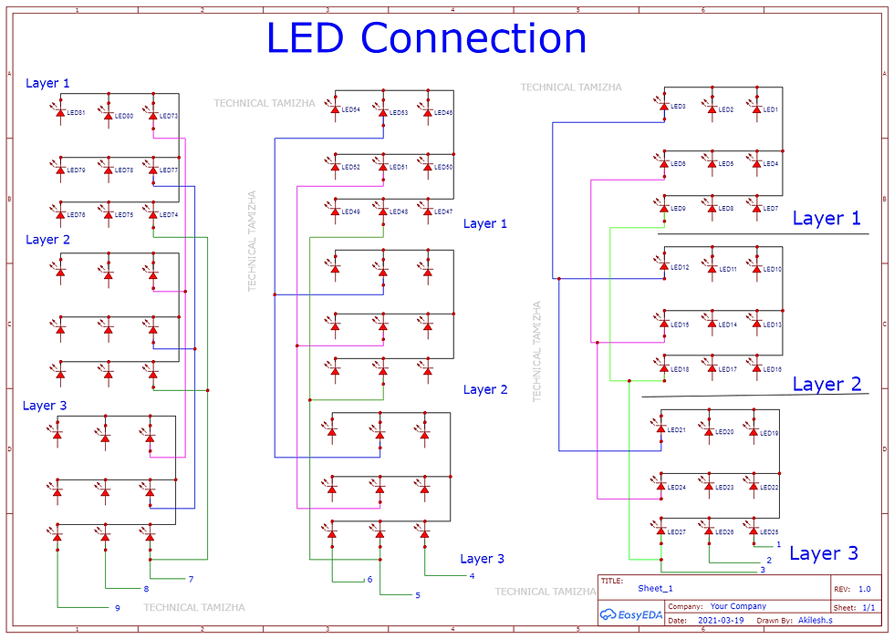 How to make 3x3x3 led cube with Arduino